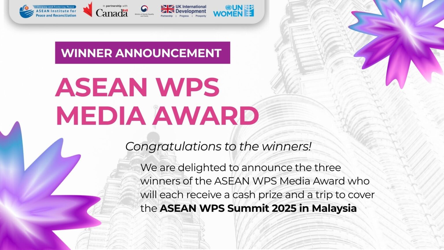 [Winner Announcement] ASEAN WPS Media Award - WPS-ASEAN